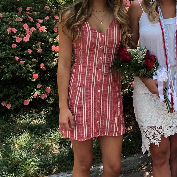 Dresses | Red And White Striped Dress | Poshmark